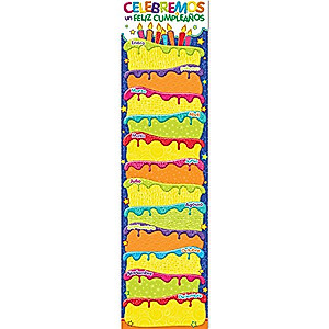 Eureka Classroom Banners, Color My World Spanish Birthday - Vertical