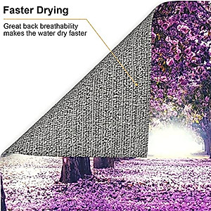 Landscape Flowers Printed Drying Mat For Kitchen Ultra Absorbent Microfiber Dishes Drainer Mats Non-Slip Silicone Quick Dry Pad - 18 X 16inch