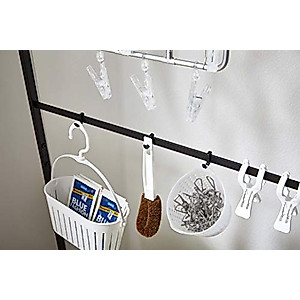 Yamazaki Home Tower Rolling Supplies Rack closet storage and organization systems, One Size, Black