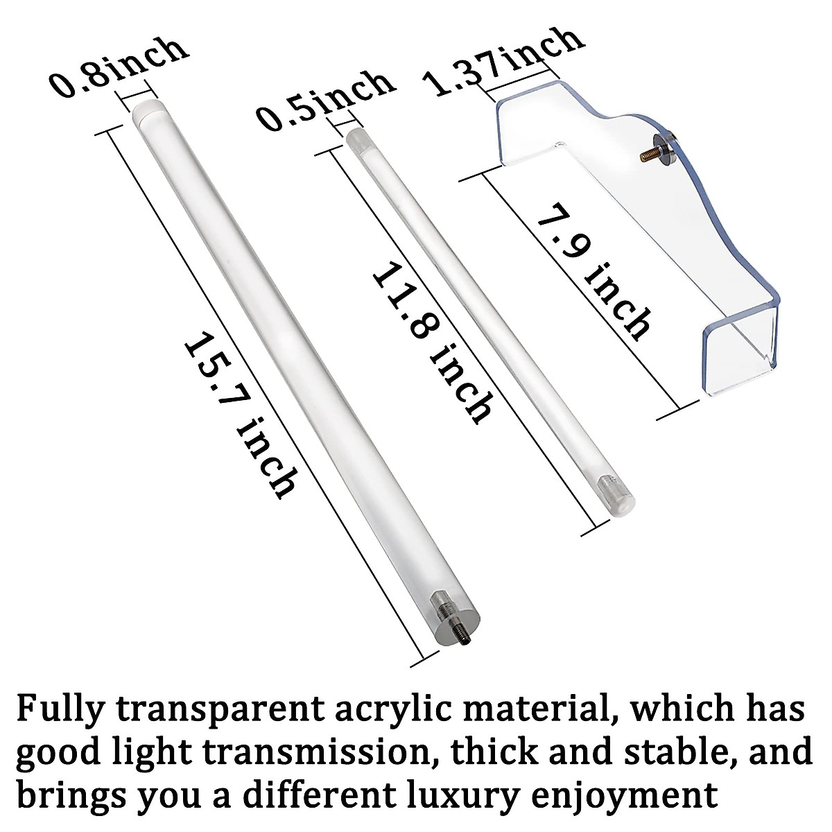 MrCarbon Acrylic Chip Rake, Fully Transparent, Casino Grade Pro Rake for Blackjack,Texas Hold'em,Telescopic Roulette Casino Poker