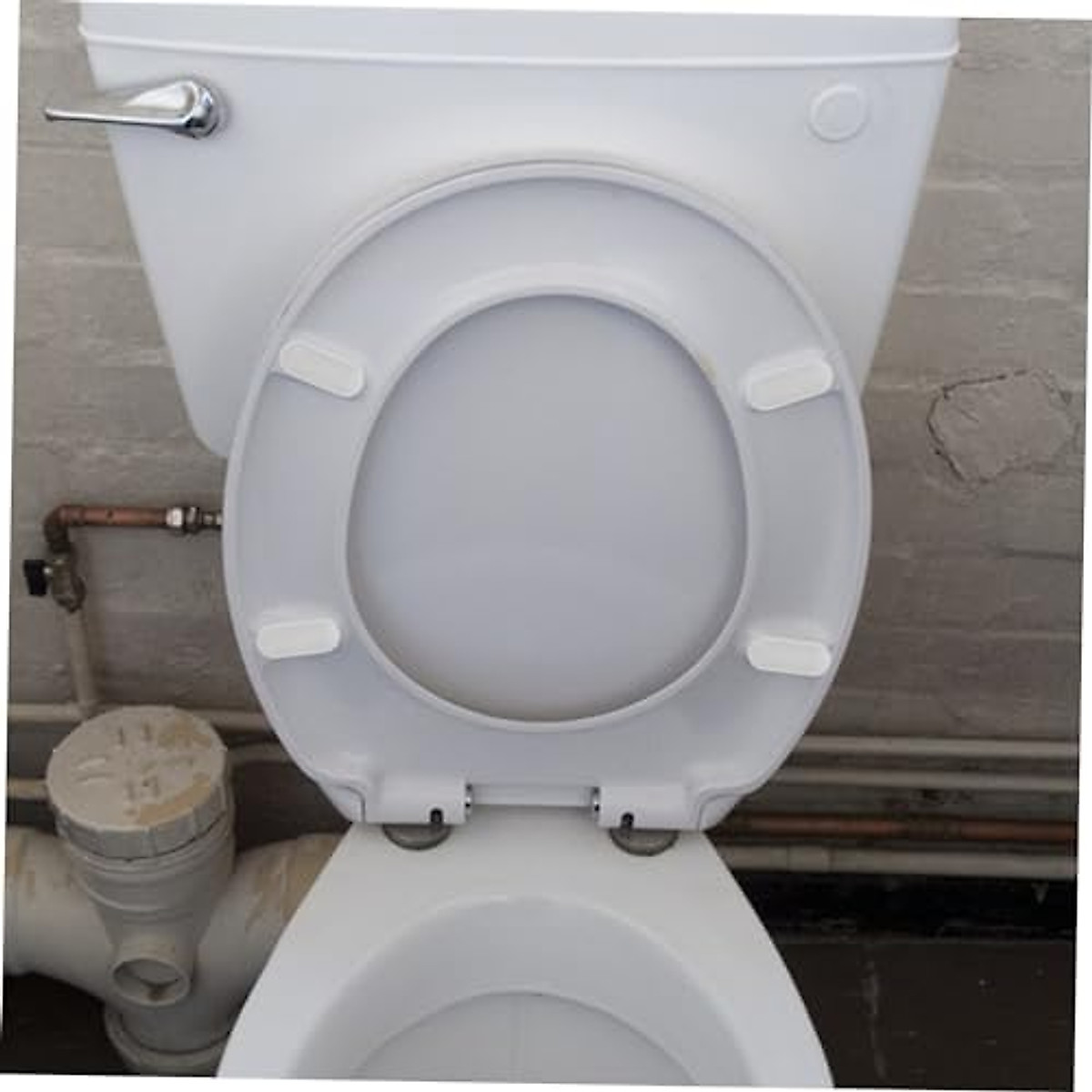 COOLHIYA 4pcs Toilet Seat Gasket Bidet Toilet Bumpers Toilet Cushioning Pads Toilet Seats Riser Toilet Parts Toilet Buffer Pads Toilet Riser Toilet Seat Bumper Pads Light Grey Plastic