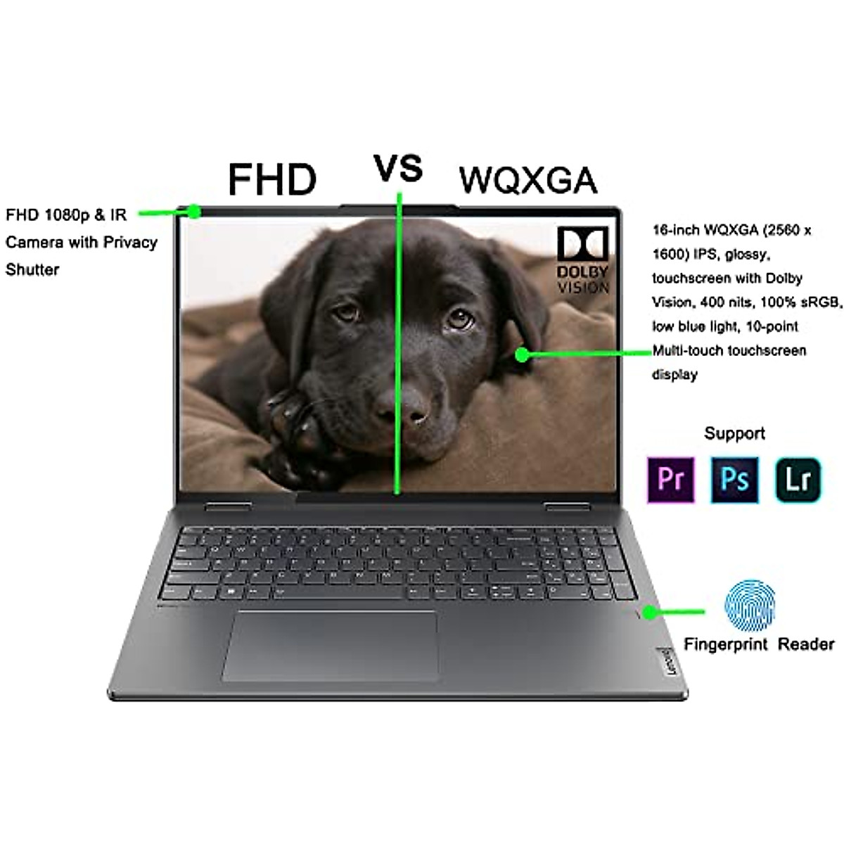 Lenovo Yoga 7 7i 16" WQXGA (2560x1600) 2-in-1 Touchscreen (Intel 12th Gen i7-1260P, 16GB RAM, 1TB SSD, IST Computers Active Stylus) Business Laptop, Backlit KB, Thunderbolt 4, Webcam, Win 11 Home