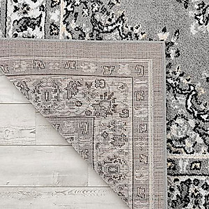 Antep Rugs Oriental 8x10 Traditional Medallion Indoor Area Rug Siesta (Gray Beige, 7'10" x 10')