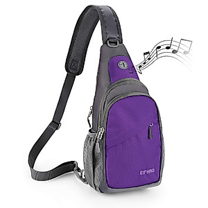 Elfhao Small Sling Bag Chest Shoulder Backpacks Waterproof Gym Outdoor Crossbody Daypacks For Women Men Kids