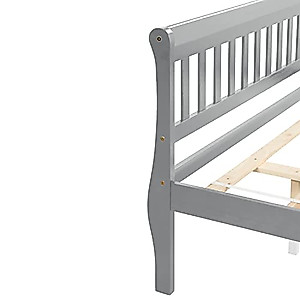 HAUSHECK Queen Bed Frame w/Headboard, Modern Platform Bed with 12" Under Storage Space, Queen Wood Bed Frame No Box Spring Needed for Kids, Teen, Adults, Wooden Slats Support Mattress Foundation