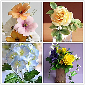 23Pcs Stainless Steel Gum Paste Flower Cutter Set Sugar Cookie Cutter Mold Fondant Flower Making Tool for Wedding,Birthday Cake Decorating