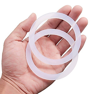 LitOrange 8 Pcs Replacement Spare Food Grade Silicone (Better Than Rubber) Gasket Seal Ring For Aluminium Stovetop Coffee Maker Pots Moka Express Dama Bialetti 9 Cups.