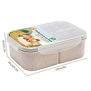 MISS BIG® Lunch Box,Bento Box,Bento Box for Adults,Bento Lunch Box for Adults,Leak Proof,No BPAs and No Chemical Dyes,Dishwasher and Microwave Safe Lunch Containers for Adults (White L)