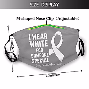 I Wear White for Someone Special Lung Cancer Awareness Mask Protect Respiratory System Breathe with Peace of Mind