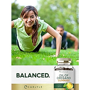 Carlyle Oregano Oil Gummies | 3000mg | 120 Count | Natural Mango Flavor | Vegan, Non-GMO, and Gluten Free Extract Formula | Traditional Herb Supplement