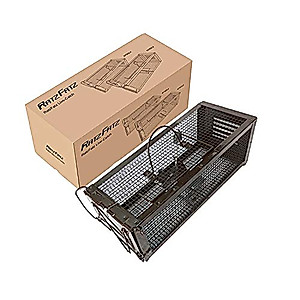 RatzFatz Mouse Trap Humane Live Cage, Catch and Release Mice, Rats, Chipmunks, Small Squirrels and Other Rodents, Sensitivity Adjustable, Pedal Design
