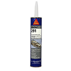 Sikaflex-291, Black, General all-purpose fast cure marine adhesive and sealant. Polyurethane sealant for boats, 10.1 fl. oz Cartridge