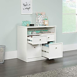 Sauder Craft Pro Series Open Storage Cabinet, White Finish & Craft Pro Series Storage Cabinet, White Finish