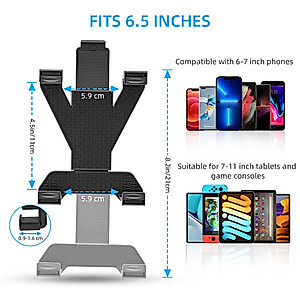 XWXELEC Car Tablet Mount Holder Dashboard & Windshield, 360° Rotatable Suction Cup Dash Stand for iPad Pro /9.7/11/10.5/Air/Mini 6 5 4, Samsung Galaxy Tab, 7"-10.5" Tablets