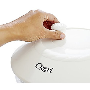 Ozeri Italian Made Fresca Salad Spinner and Serving Bowl, BPA-Free,White