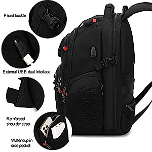 YANIMENGNU Travel Laptop Backpack 17 inch, Business Anti-Theft Durable Waterproof Backpack, Unisex With USB Charging Port.