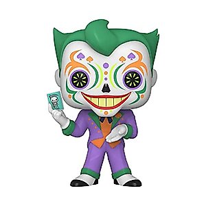Funko POP Heroes: Dia De Los DC - Joker (Glow in The Dark), Amazon Exclusive, Multicolor, (58173)