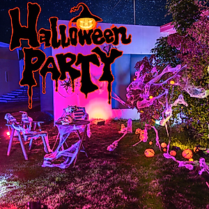 Olafus 25W RGB LED Flood Light 250W Equiv, DIY Color Changing Stage Light with Remote, Party Light Outdoor, IP66 Landscape Floor Strobe Light Spotlight, Uplight for Events Christmas Halloween, 2 Pack