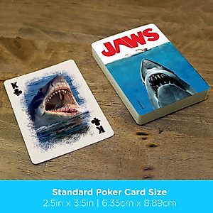 AQUARIUS Jaws Playing Cards - Jaws Themed Deck of Cards for Your Favorite Card Games - Officially Licensed Jaws Merchandise & Collectibles, 2.5 x 3.5