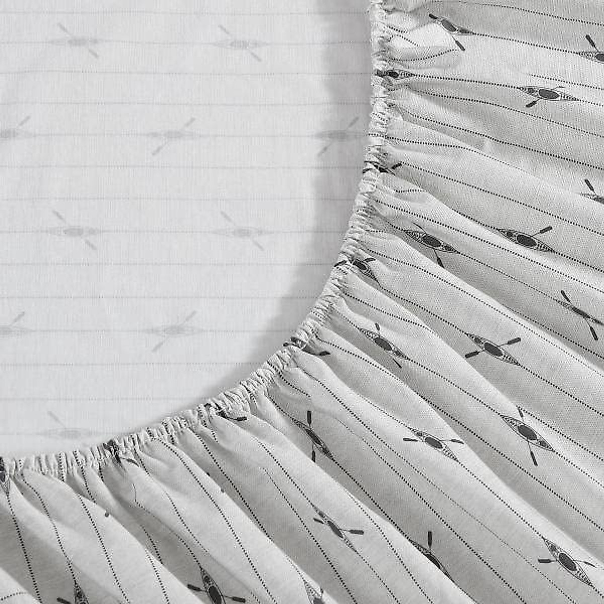 Eddie Bauer - Twin Sheets, Cotton Percale Bedding Set, Crisp & Cool Home Decor, Dorm Room Essentials (Downstream, Twin)