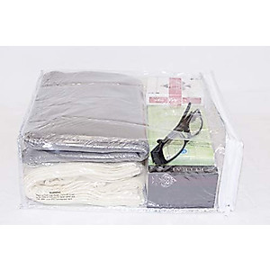 Clear Vinyl Zippered Storage Bags 9 x 11 x 4 Inch 5-Pack