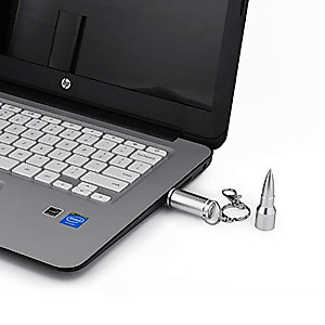 RAOYI 64G USB Flash Drive USB 2.0 Metal Memory Stick Pen Drive Thumb Drive Zip Drive with Key Chain (Silver)