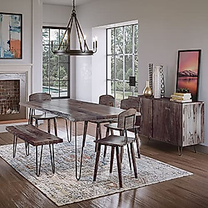 Jofran Nature's Live Edge Dining Table, 79', Slate