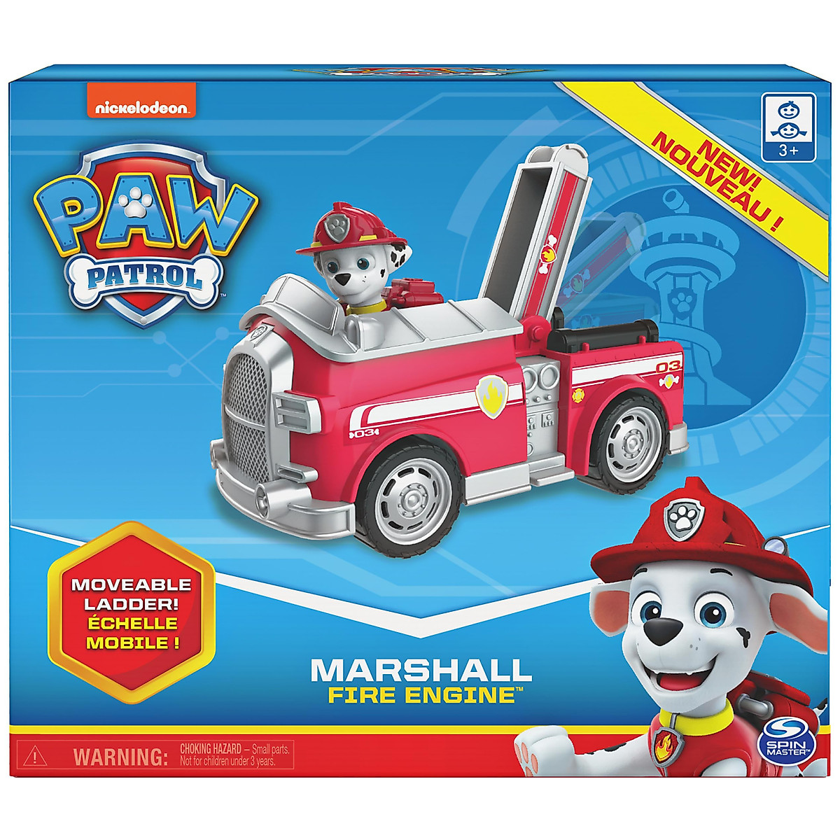 Paw Patrol, Marshall’s Fire Engine Vehicle with Collectible Figure, for Kids Aged 3 and Up