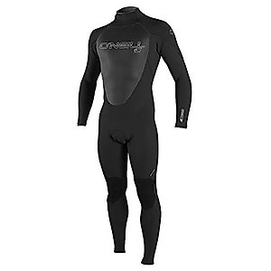 O'Neill Wetsuits Men's Epic 3/2mm Back Zip Full Wetsuit, Black/Black/Black, Large