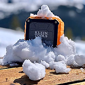 Klein Tools AEPJS1 Bluetooth Speaker, Wireless Portable Jobsite Speaker Plays Audio and Answers Calls Hands Free, IPX5, Worksite Ready