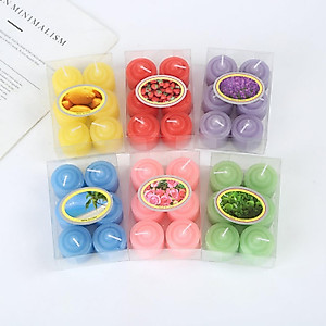 Tea Candles Round Romantic Candle Tealight Small Sweet Wedding Party 12 Pack Home 2-2.5 Hours Burn Time Votive Parties Bulk Birthday Halloween Emergency Family Dinner Hotel Ktv Bar (Blue)