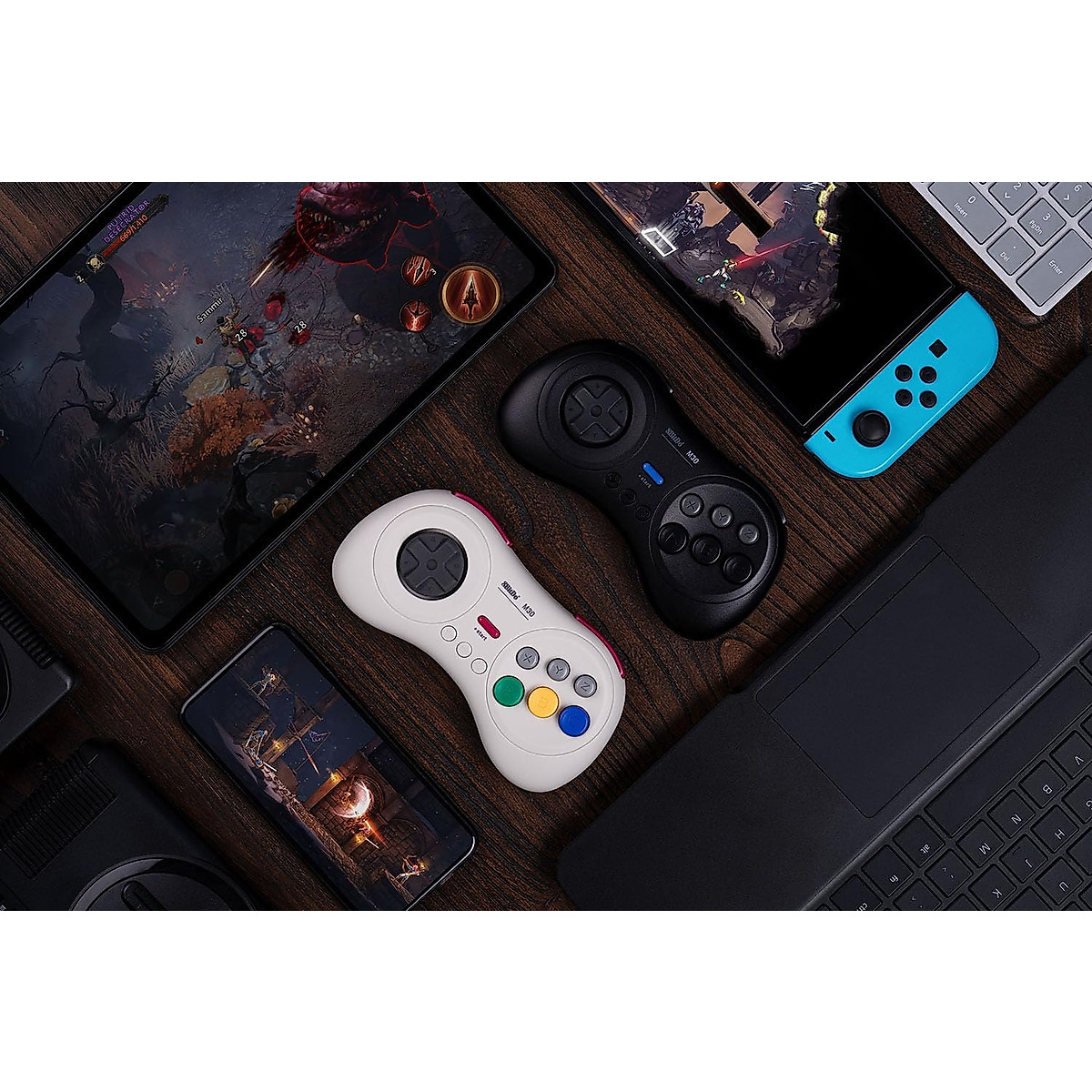 Nargos 8Bitdo M30 Bluetooth Gamepad Controller for The Original Sega Genesis and Sega Mega Drive-(Bluetooth Version)