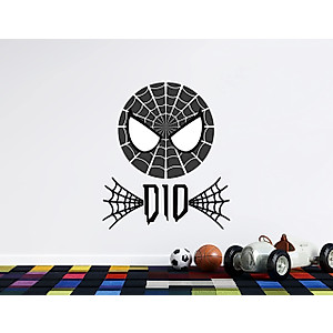 Kyle Cornhole Spider Nursery Wall Decal - Name Letters for Wall Decor - Superheroe Personalized Name Stickers - Custom Vinyl Lettering - Kids Name Decals for Boys KA1509, Green