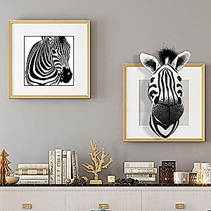 WOKI Jungle Zebra Stuffed Animal Heads for Wall Nursery Room Mount Charmers Fantasy Wall Decoration Hanging Girls Children Room
