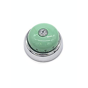55 Minutes Magnetic Kitchen Bell Timers (Mint Green) - Manual Mechanical & No Battery Required, Retro Fire Bell, Bike Bell Cute Design, Timer for Cooking, Baking, Barbecue Learning, or Exercise Alarm
