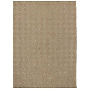 Garland Rug Diamond 9 ft. x 12 ft. Area Rug Tan