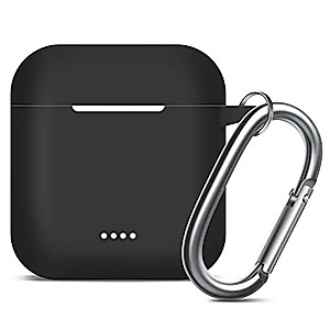 MOLOPPO Protective Silicone Case Compatible with Tozo t6, Front LED Visible, Premium Accessory Shockproof tozo t6 Case Cover with Keychain,Black