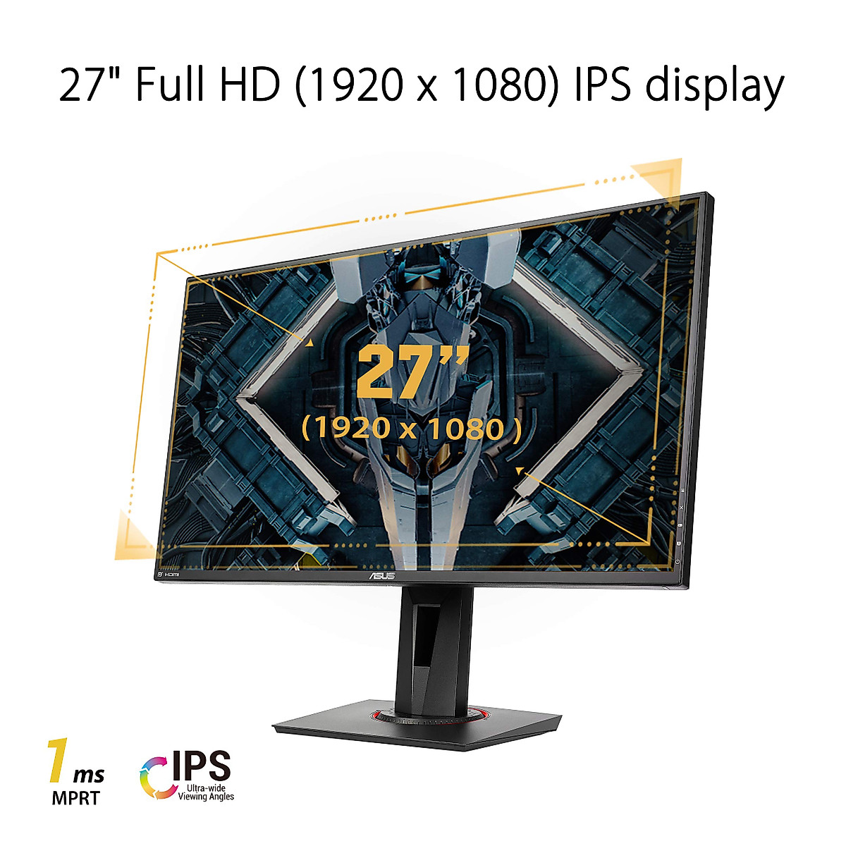 ASUS TUF Gaming 27” 1080P Monitor (VG279QR) - Full HD, IPS, 165Hz (Supports 144Hz)(Renewed)