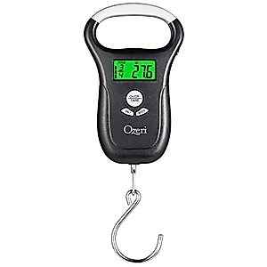 Ozeri LS2 Multifunction Propane Tank Scale and BBQ Gas Gauge, with Luggage and Fish Scale