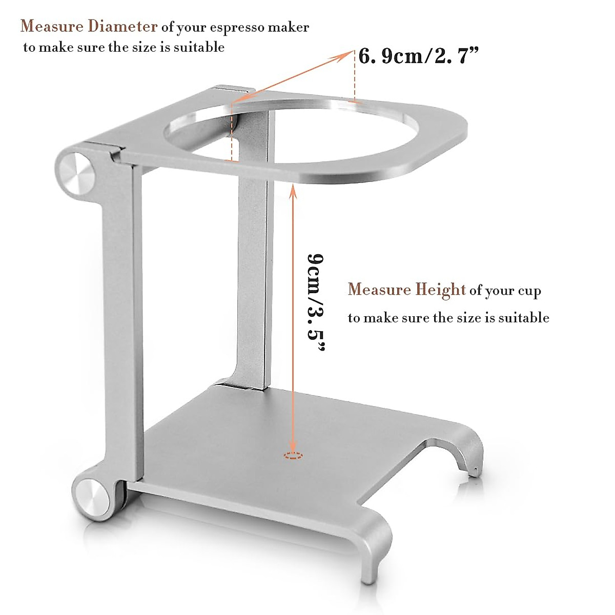 CAFEMASY Pour Over Coffee Dripper Stand - Travel and Camping Gadgets Foldable Aluminum Coffee Dripper Station Rack for Portable Espresso Coffee Maker