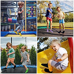 Tphon Non Slip Kids Trampoline Socks Anti Skid Socks with Grippers for Toddler Children Grip Socks for Boys Girls