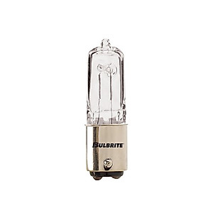 Bulbrite 613050 Q50CL/DC 50-Watt Dimmable Halogen JD Type T4, Double Contact Bayonet Base, Clear