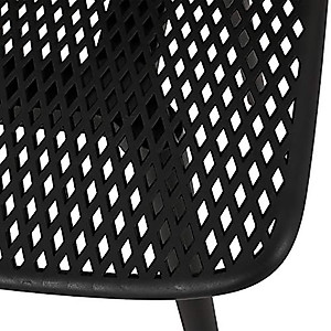 Christopher Knight Home Darleen Outdoor Dining Chair (Set of 2), Black