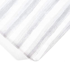 Lush Decor Baby Jungle Adventure Organic Cotton 2 Pack Fitted Crib Sheet, Gray, 52" L x 28" W + 9" Drop