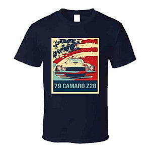1979 Camaro Z28 Classic Car Pop Art Style T Shirt XL Navy