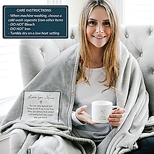 Pavilion - Love You Nana - 50" x 60" Royal Plush Neutral Colored Couch Bed Throw Blanket Grandma Granny Grammy Gran Gammie Grandmother Grandparent's Day Gift