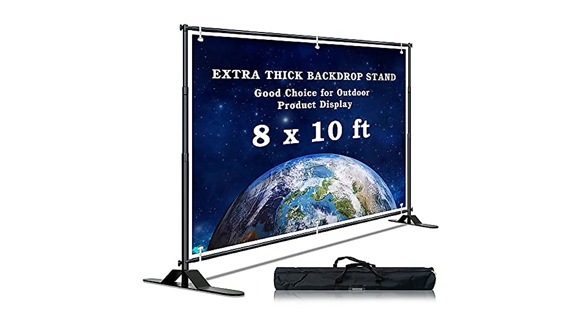 INNOVSIGN Heavy Duty 8x10ft Adjustable Backdrop Stand
