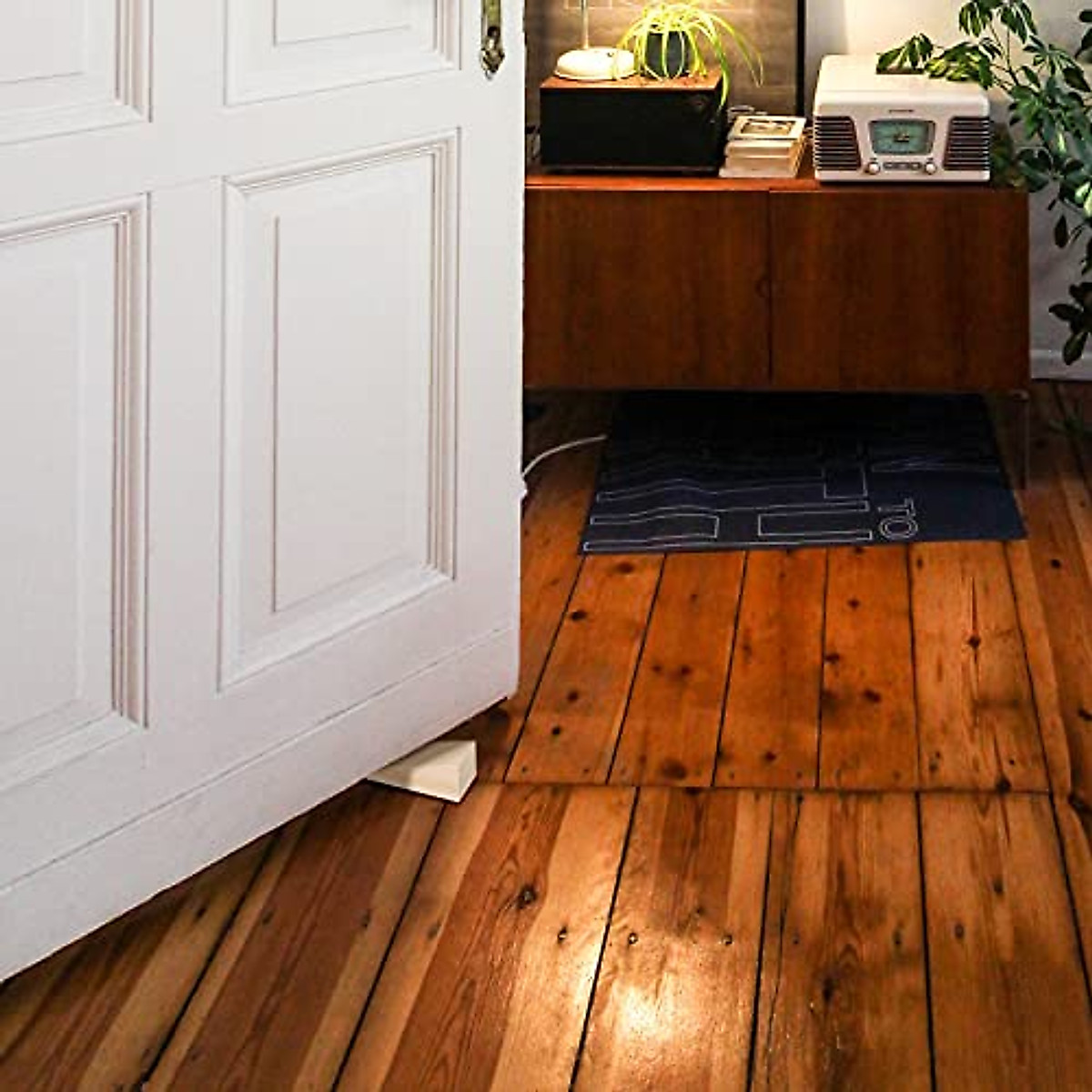 Wooden Door Stop Stopper Wedge, 4 Pack Soild Wood Non-Slip Doorstop Wedge with Sturdy and Durable, Security Door Stopper Fit for Bottom of Door On Tile, Concrete, Carpet, Wooden Floor (4 Pack)