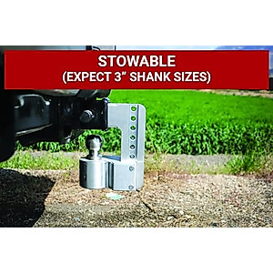 Adjustable Trailer Hitch, Adjustable Ball Mount, Truck Ball Hitch, Aluminum Trailer Tow Hitch w/Built in Scale for Anti Sway, 12,500 lbs GTW - Weigh Safe