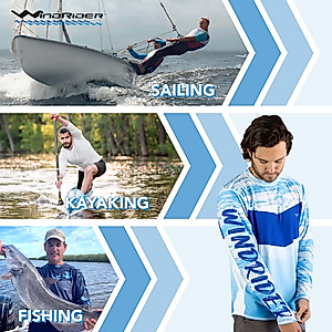 UPF50+ Long Sleeve Fishing Shirts for Men - Vented Sides, Light Weight, Wicking